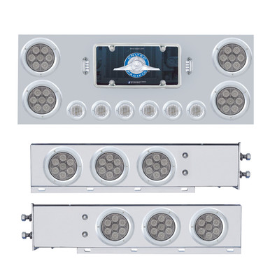 SS Rear Center Panel and Mud Flap Hangers Set Clear Lens - Chrome World ...