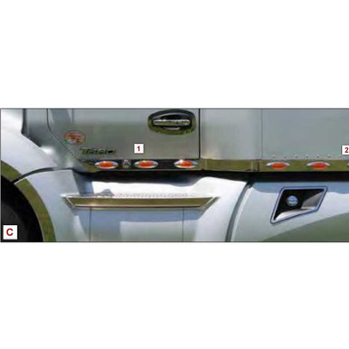 T680/T880 76 Inch Sleeper With Extensions - 20 Bulls-Eye Light Holes ...