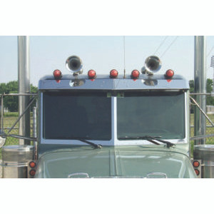 Peterbilt Windshield Trims - Angled Bottom - Chrome World Trucks