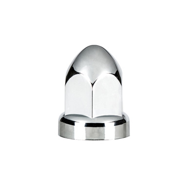 33mm X 2-3/4" Chrome Plastic Bullet Nut Covers With Flange - Push-On ...