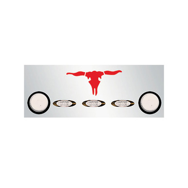 Rear Frame Filler Panel With 7 LEDs And Lighted Steerhead - Clear Lens ...