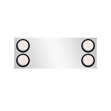Rear Frame Filler Panel With Four 4 Inch Round Red LEDs - Clear Lens ...
