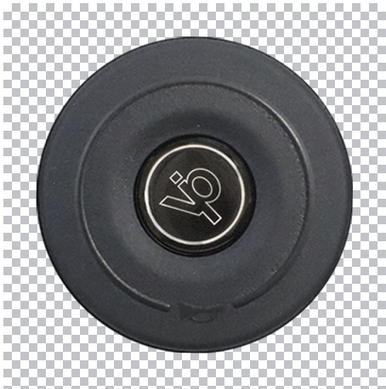Black Horn Button - Black VIP Logo-Steering Creations-77006 - Chrome ...