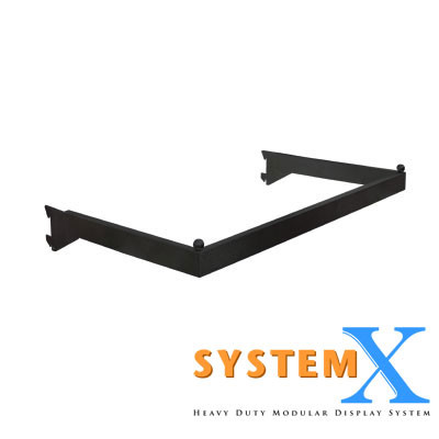 48" x 13" x 1-1/2" U-Bar System X Matte Black Steel U-Bar - Retail ...