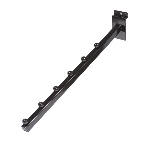 Black Slatwall 6 Ball Waterfall - Retail Supplies by WR Display & Packaging