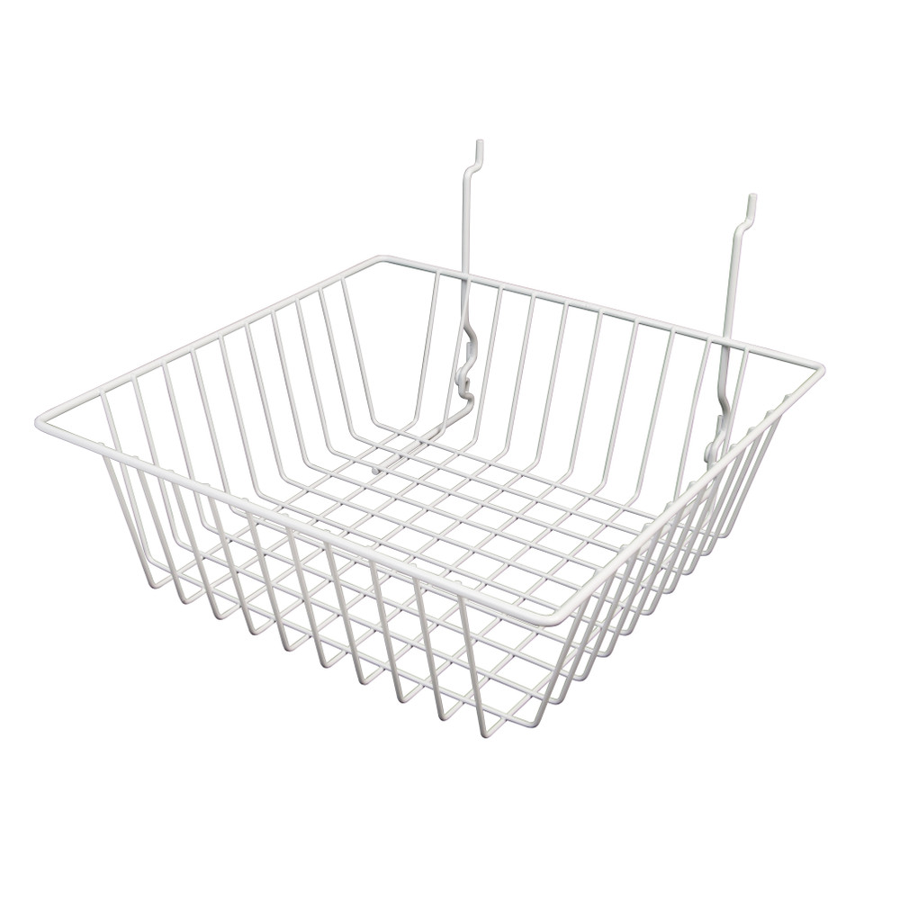 White BSK13 Universal All Purpose Basket 12"w x 12"d x 4"h - Retail ...