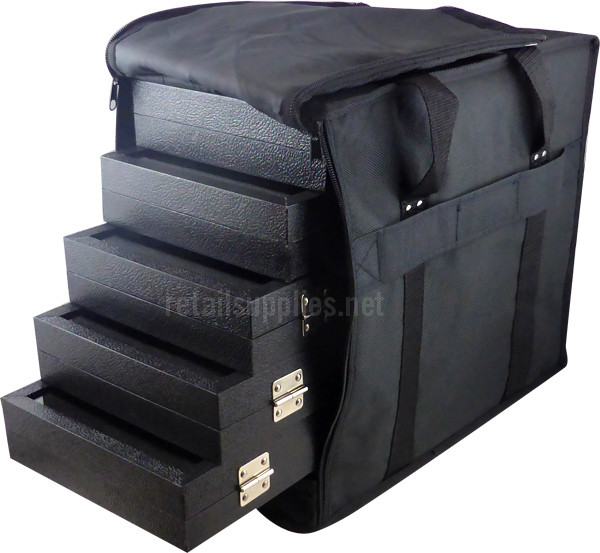 Soft Premium Jewellery Tray Carrying Case - 16" x 9" x 13 1/2" - Retail ...
