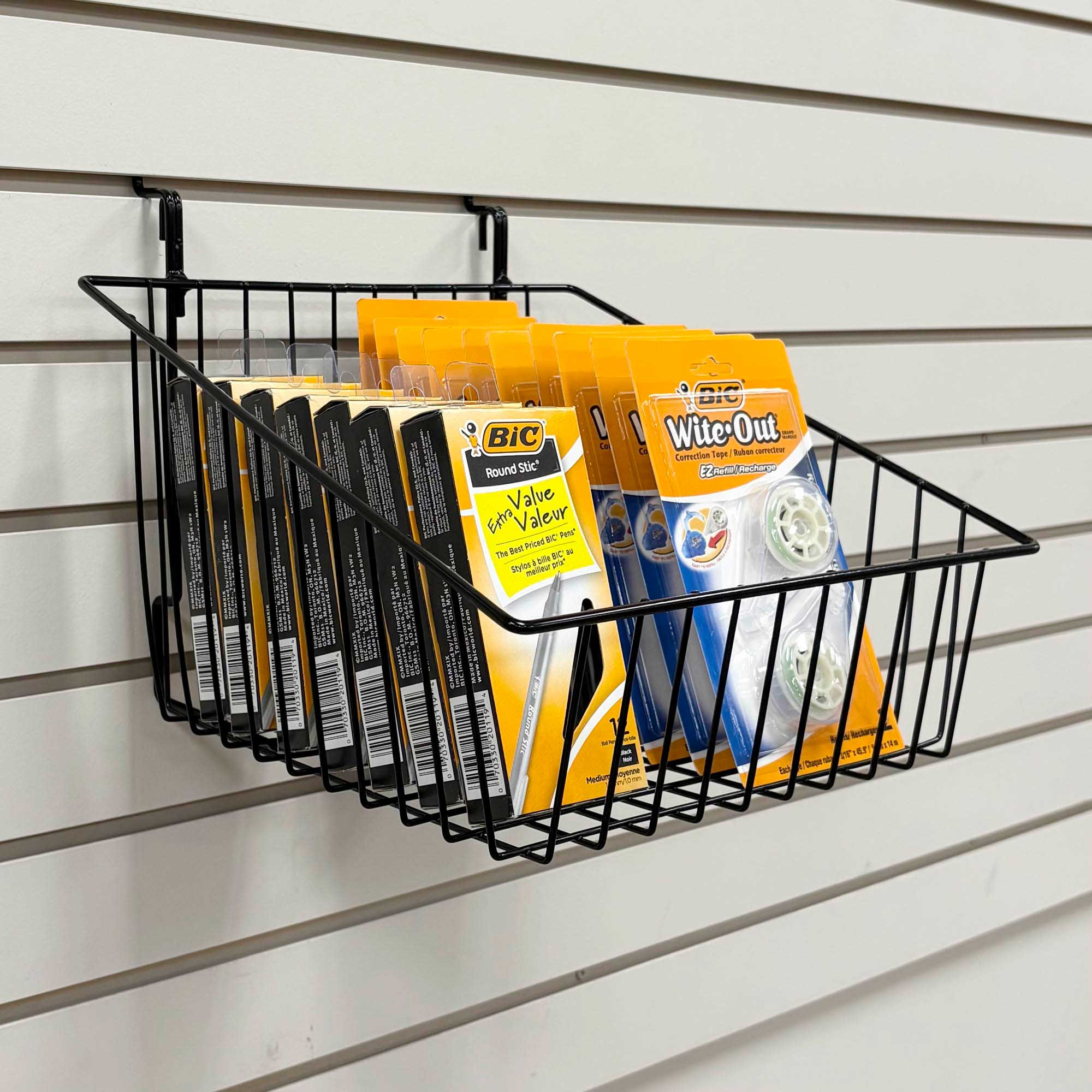 Black BSK14 Universal All Purpose Basket 12"l x 12"w x 8"h x 4"f ...