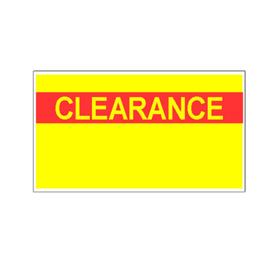 Yellow Permanent "CLEARANCE" Labels for Monarch 1131 Label Gun - Retail ...