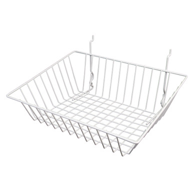 White BSK16 Universal All Purpose Basket 15"w x 12"d x 5"d x 3"f ...