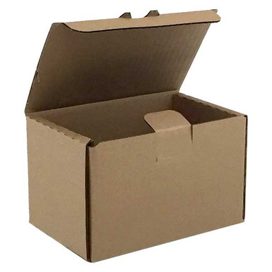 #2 - 6"l x 4"d x 4"h Corrugated Kraft Tuck-It Shipping Box - Retail ...