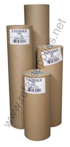 24" wide x 900 ft. Brown Kraft 40 lb Weight Paper Rolls - Retail ...