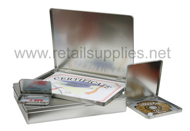 *12" x 9 " x 1/2" Hinged Tin Boxes - Retail Supplies by WR Display ...