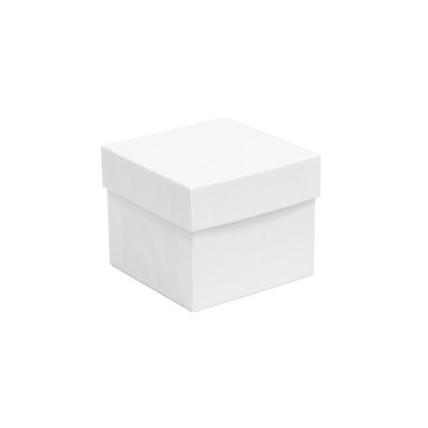 White Gloss Small Square Rigid Boxes 5-1/8"x5-1/8"x4-1/2" - Retail ...