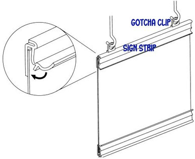 Gotcha Sign Hanging Strips - Retail Supplies by WR Display & Packaging