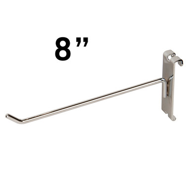 8 Chrome Gridwall Hook - Retail Supplies by WR Display & Packaging