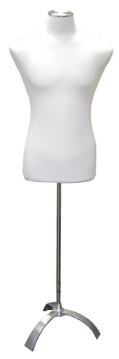 White Jim Male Cloth Form with Base - Retail Supplies by WR Display ...