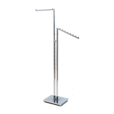 K22 2 Arm Garment Rack - 1 straight 1 sloping arm - Retail Supplies by ...