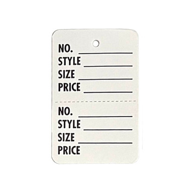 Small Two Part White Marking Tag 1-1/4"w x 1-7/8"h - Retail Supplies by ...