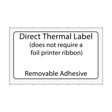 Direct Thermal Removable Adhesive Label 2.25" x 1.25" for barcode ...
