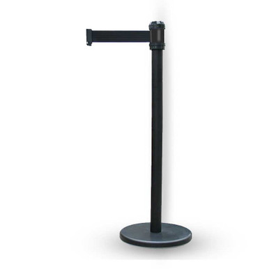Retractable Black Stanchion With 7ft Belt - Retail Supplies by WR ...