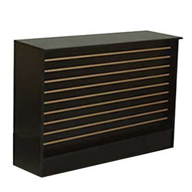 48" Black Economy Wrap Counter with Slatwall Front - Retail Supplies by ...
