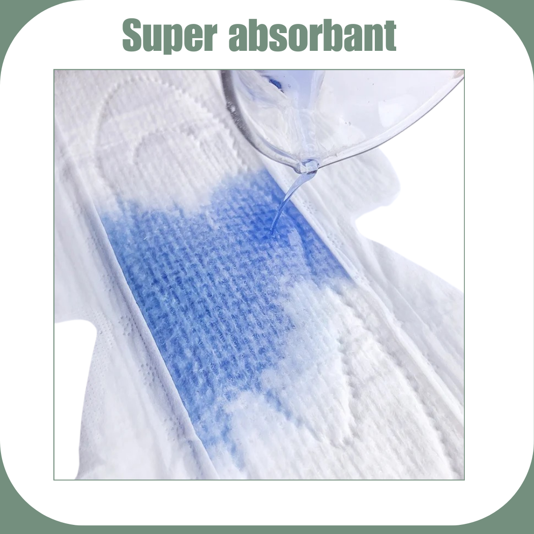 Extra Large 100% Organic Cotton Period Pads with Wings, Feminine Pads ...