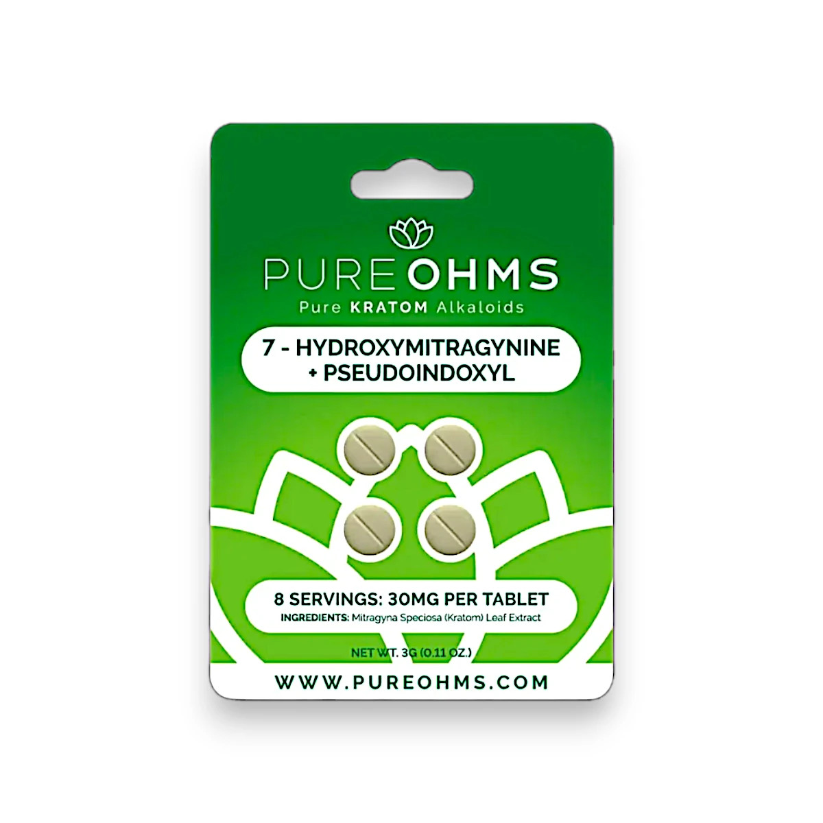 Pure Ohms 7-Hydroxymitragynine Pseudo Tablets – 4ct