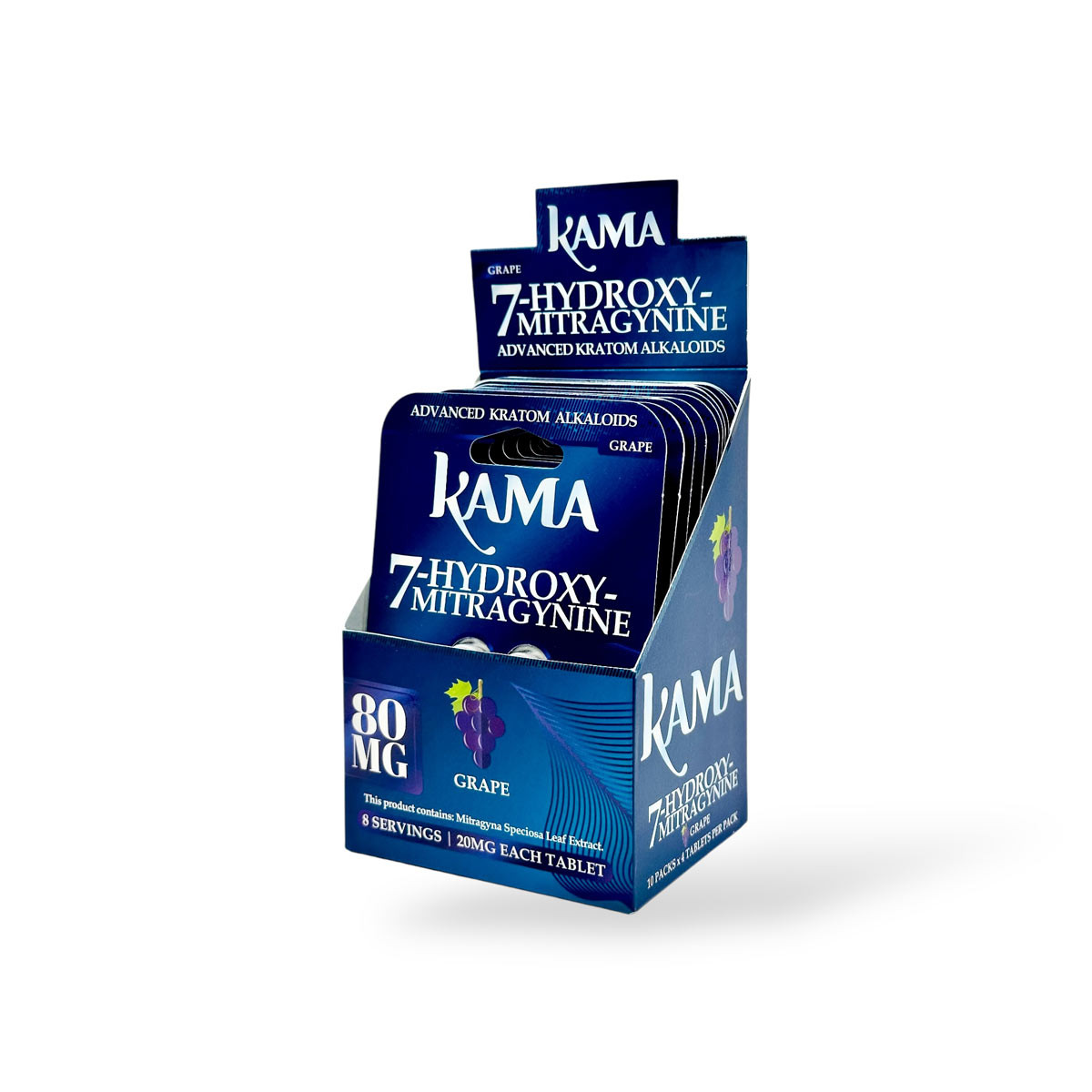 Kama 7-Hydroxy Mitragynine Chewable Tablets Grape - 20mg per Tablet ...