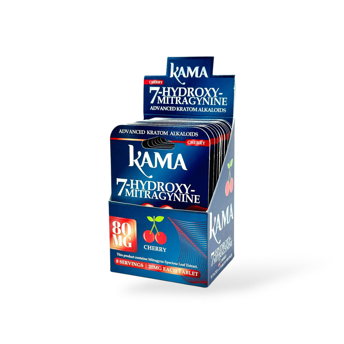 Kama 7-Hydroxy Mitragynine Chewable Tablets Cherry - 80mg per Pack ...