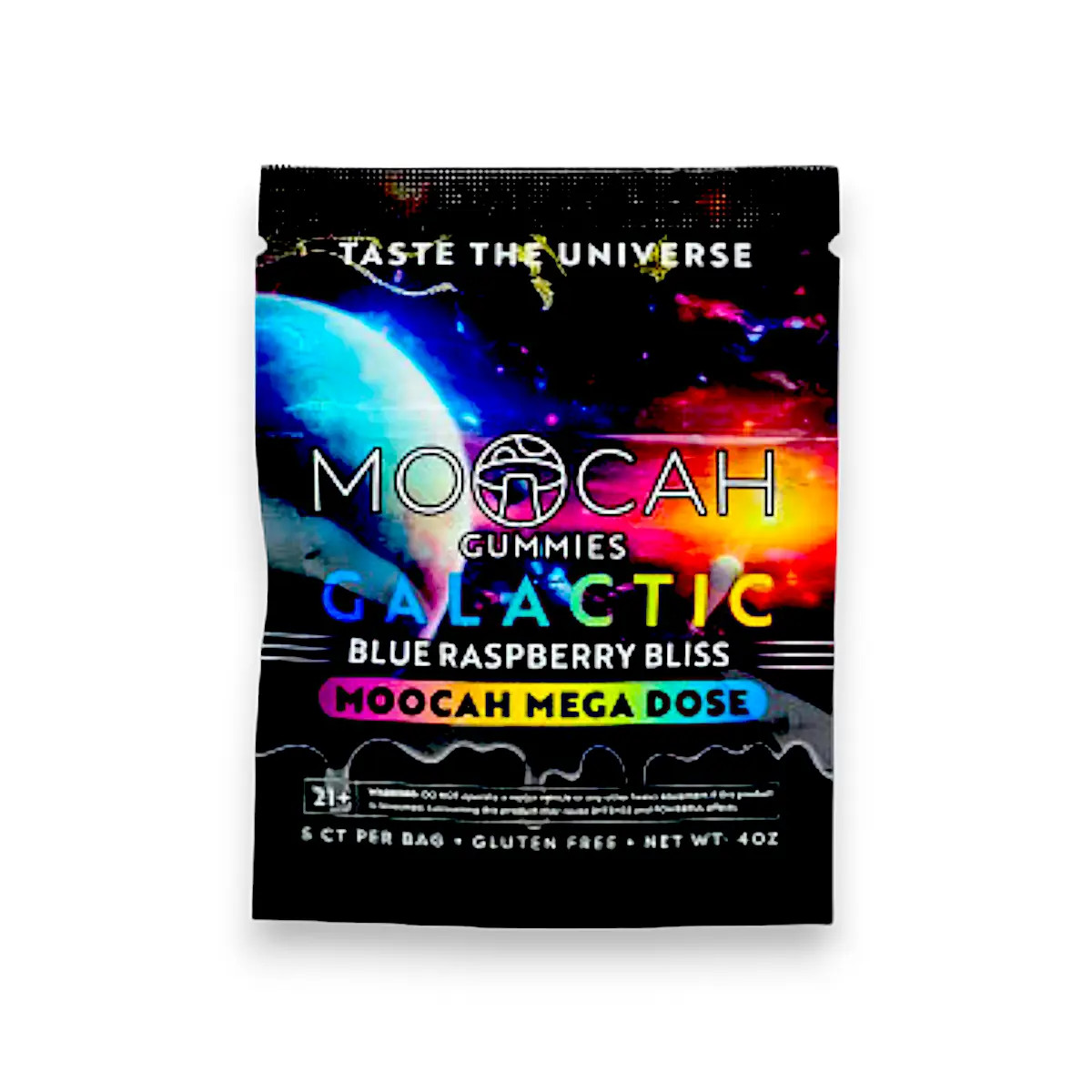 Moocah Gummies Galactic Blue Raspberry Bliss | Nootropic Blend | 5ct ...