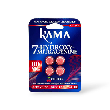 Kama 7-Hydroxy Mitragynine Chewable Tablets Cherry - 80mg per Pack ...
