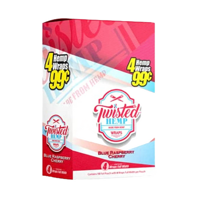 Twisted Hemp Wraps Blue Raspberry Cherry - Buy Online