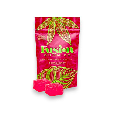 Fusion Gummies Kratom + Delta 9 Sour Cherry 2ct