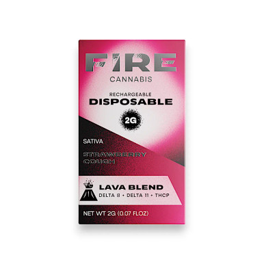Fire Lava Disposable Vape: Strawberry Cough 2g