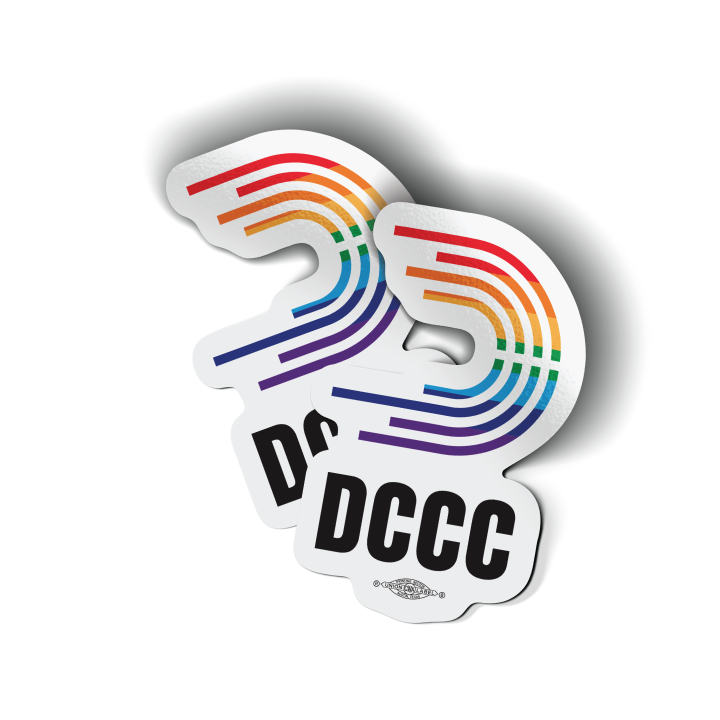 Pride Silhouette Logo Stickers - DCCC Webstore