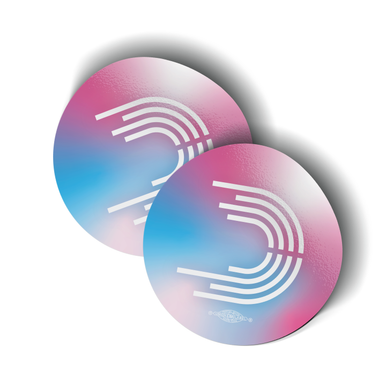 Trans DCCC Logo Stickers - DCCC Webstore
