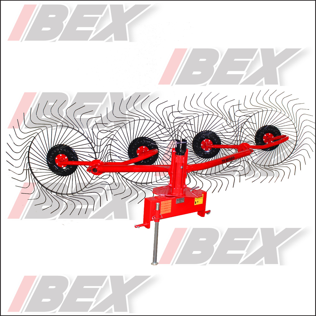 Ibex TM150 4 Wheel Rake | Ibex Equipment | Compact Tractor | Hay Rake