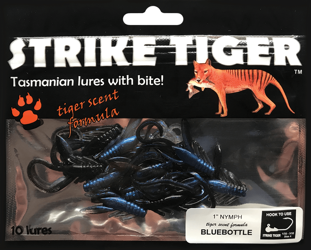 Strike Tiger 1" nymph - BLUEBOTTLE (10 pack)