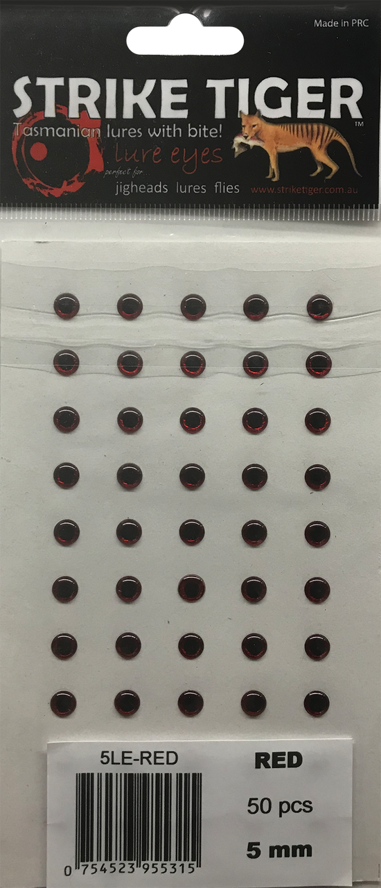 Strike Tiger 5 mm lure eye - red (50 pack)