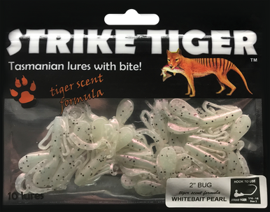 Strike Tiger 2" bug - WHITEBAIT PEARL (10 pack)