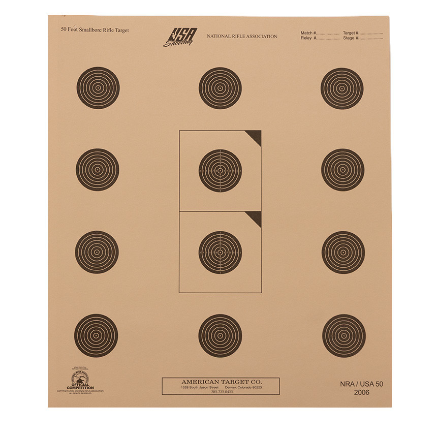 50ft Rifle USA-50 Smallbore Target - Creedmoor Sports, Inc.