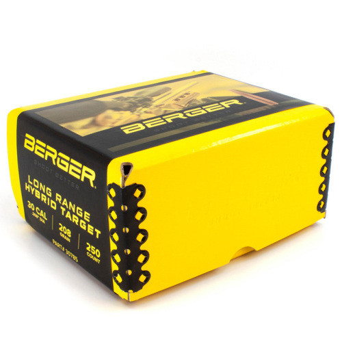 Berger 30 Cal 208 Gr LR Hybrid Target Bullets (250 Ct) - Creedmoor ...