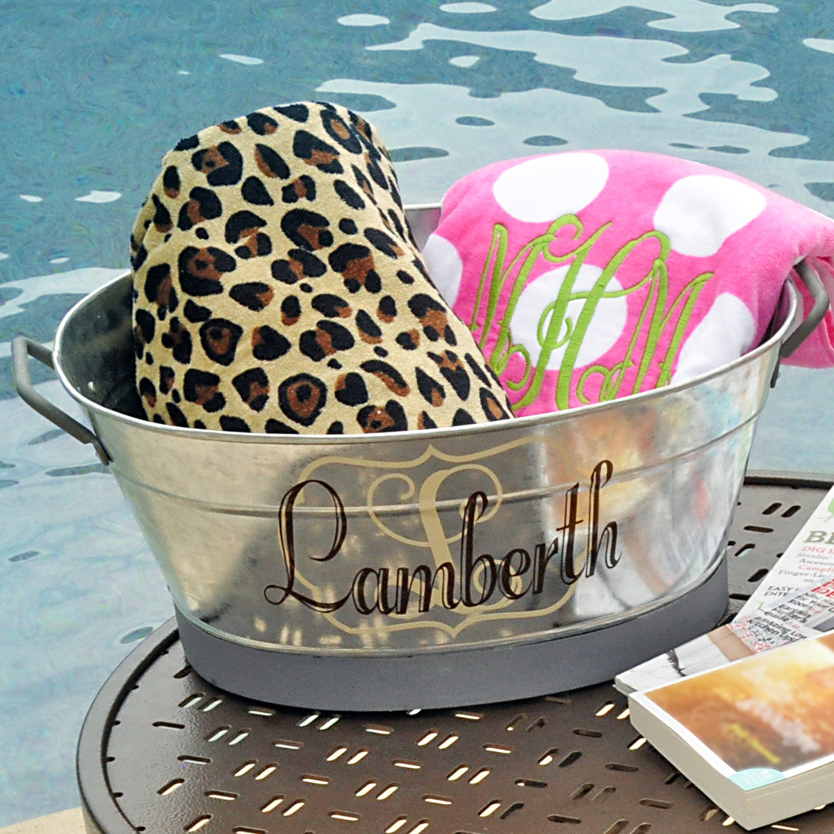 Personalized Galvanized Tub