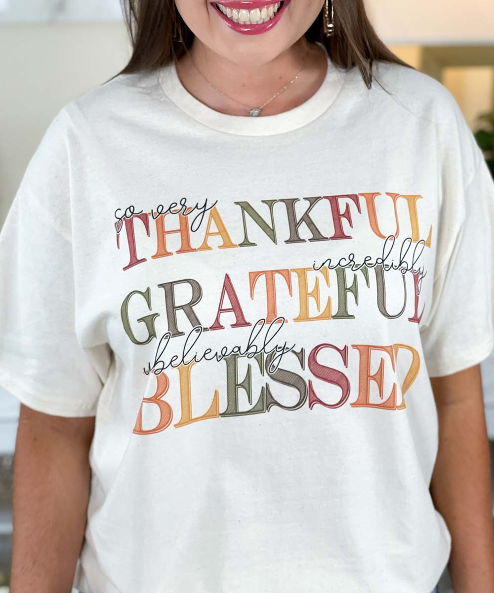 Thankful Grateful Blessed T-Shirt