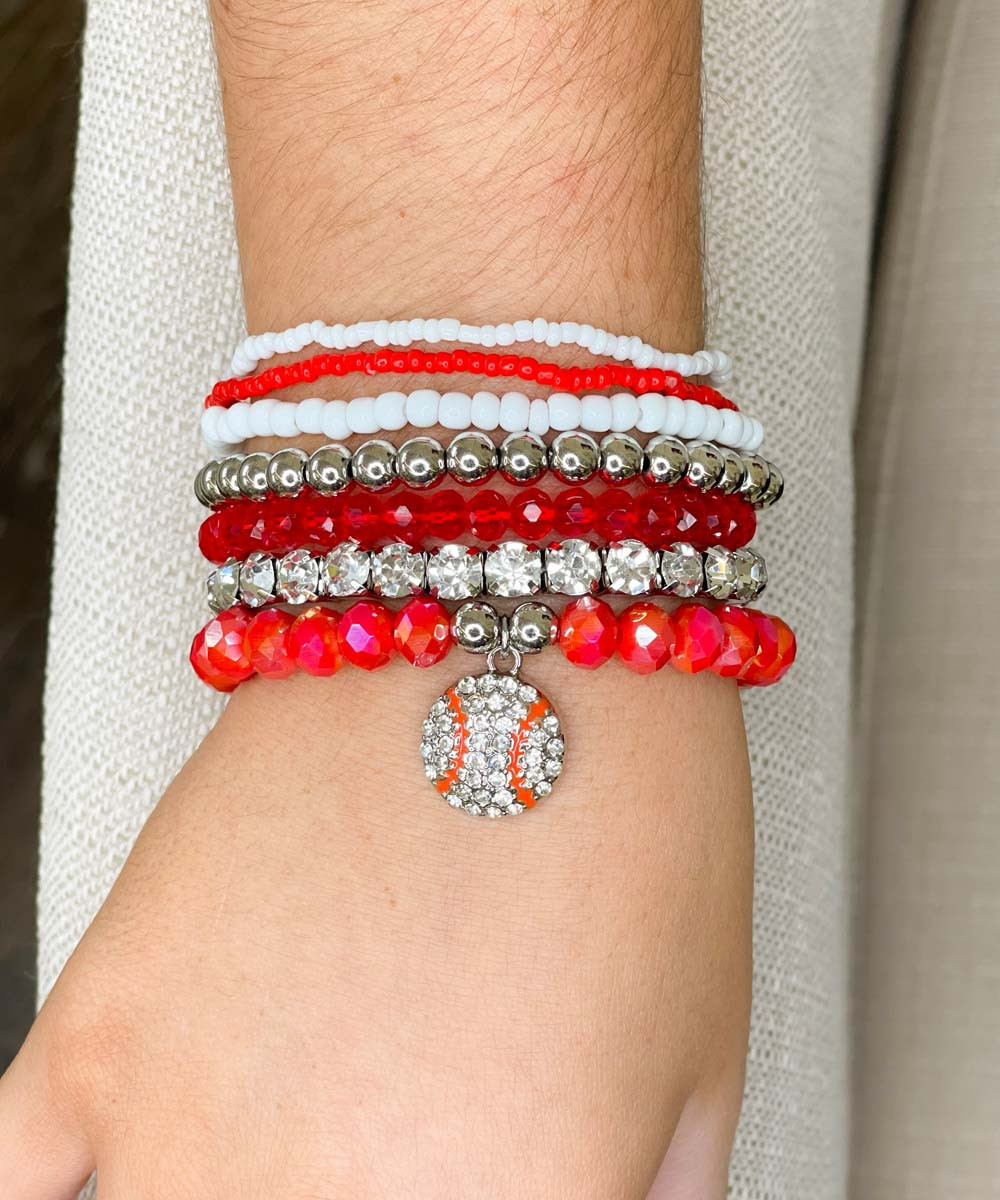 CCB Texture Ball Multi Stackable Bracelet