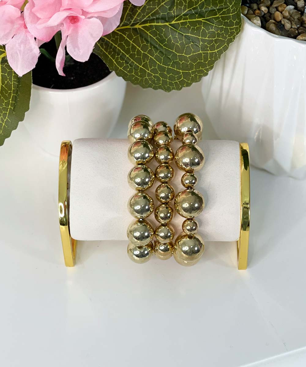 Pink and Gold Bracelet Set