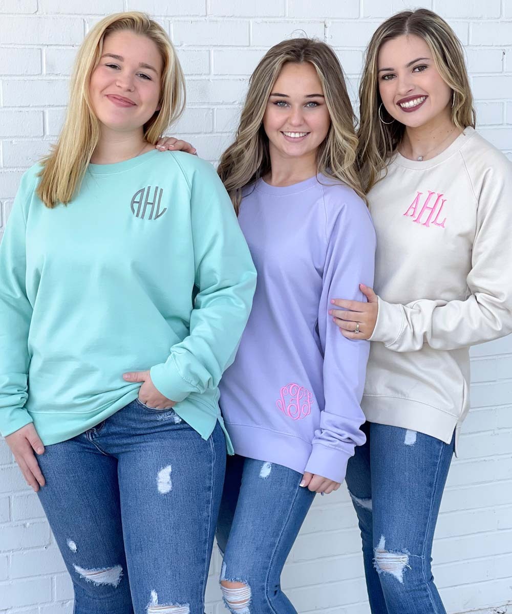 Monogrammed Pullover Sweatshirt
