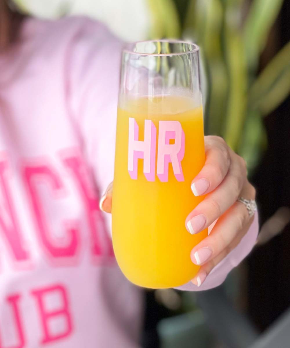 Shadow Block Monogram Champagne Flute