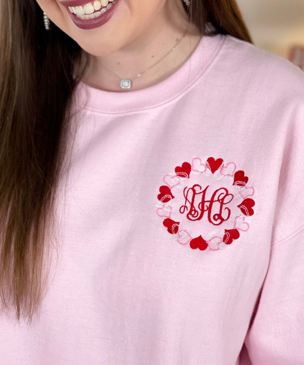 Personalized Embroidered Valentine's Day Shirt